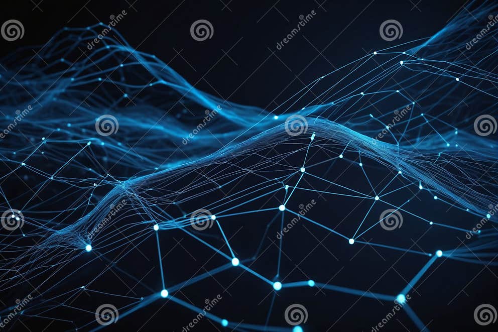 Cyber Big Data Flow. Blockchain Data Fields Stock Illustration - Illustration of vector, concept ...