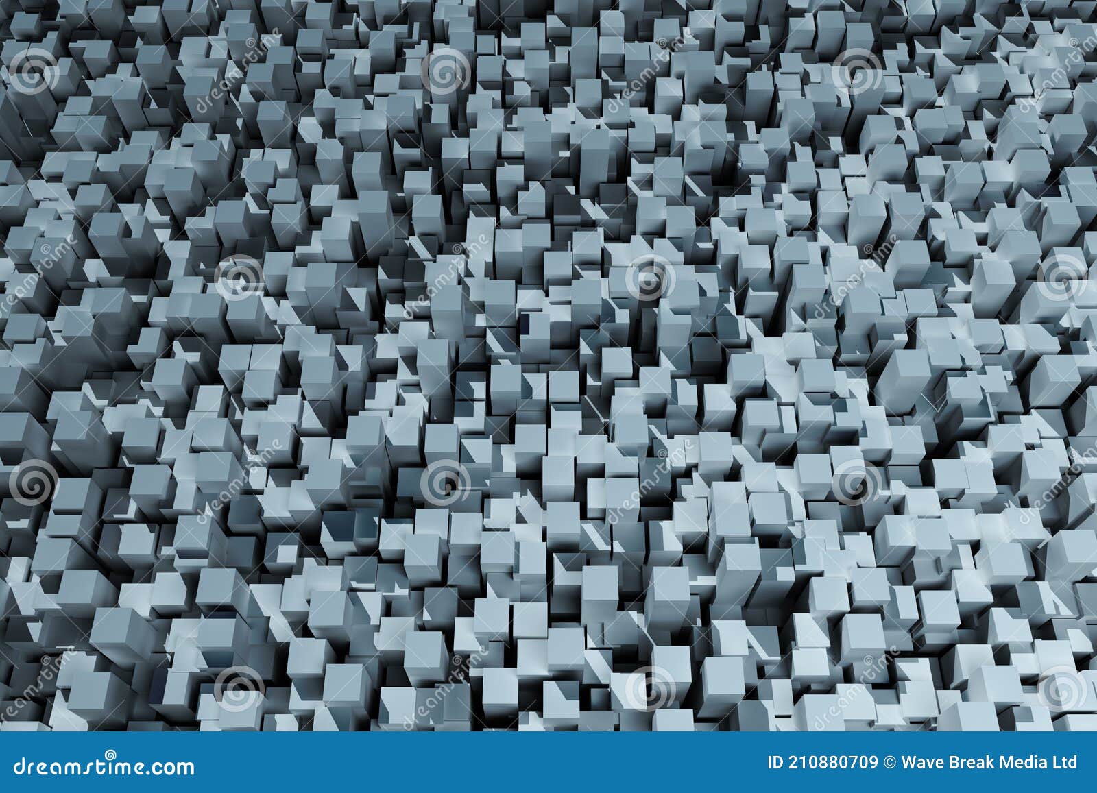 Abstract Illustration of 3d Grey Blocks Against Black Background Stock ...