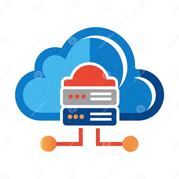 An Abstract Illustration Depicting a Cloud Computing System with ...