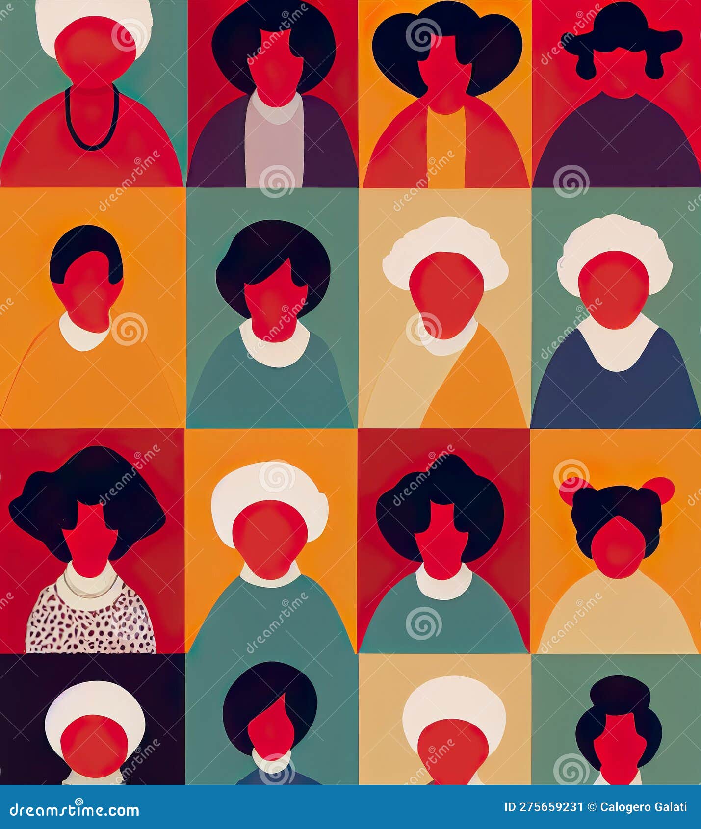 Abstract Illustration of Different Cultures, People from Different ...
