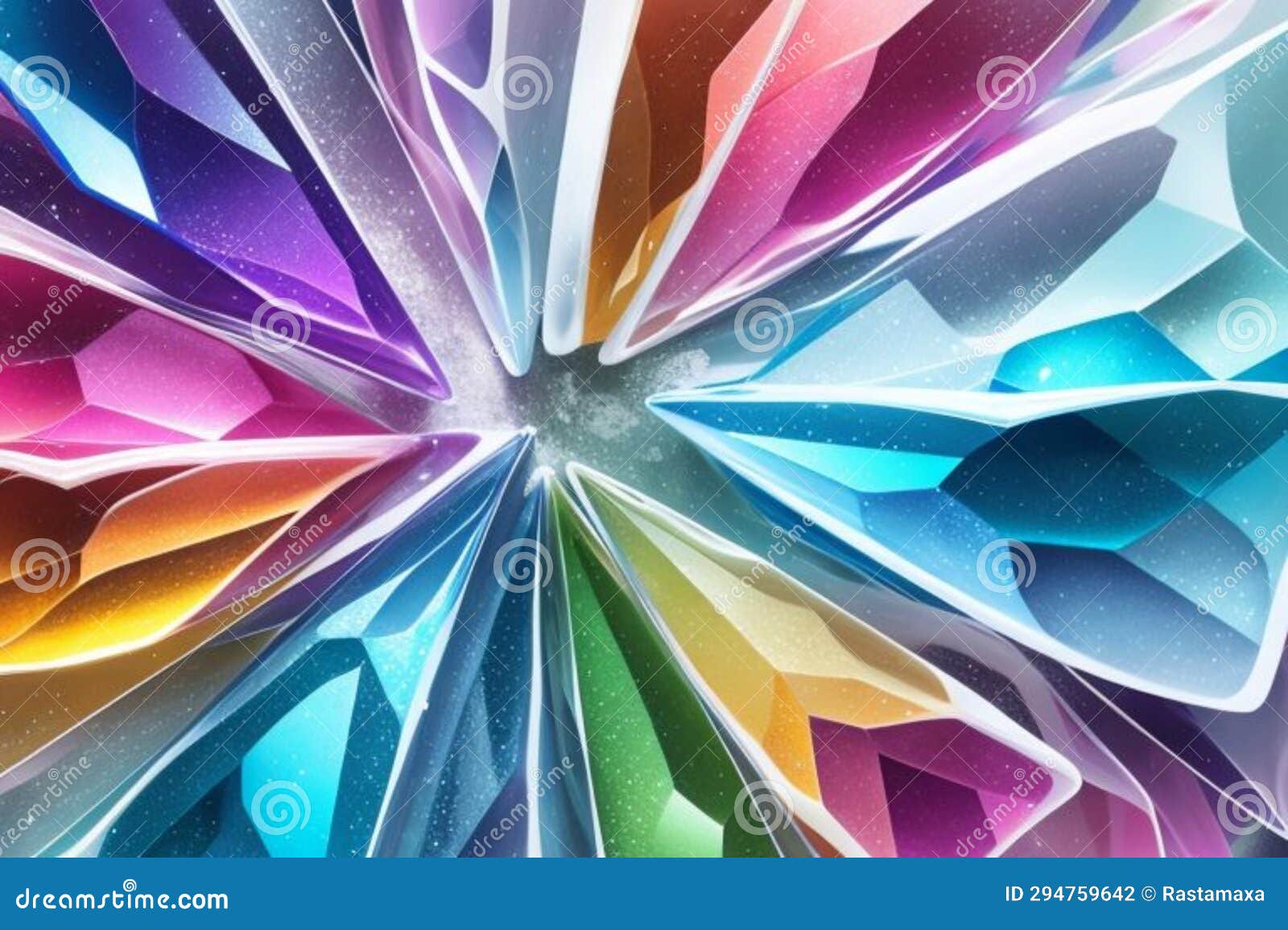 Abstract Illustration of Different Gems, AI Generation Stock ...