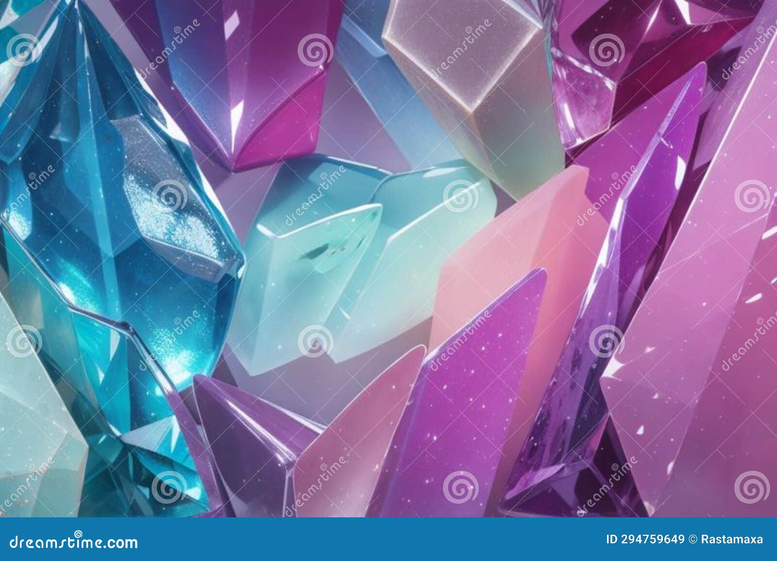 Abstract Illustration of Different Gems, AI Generation Stock ...