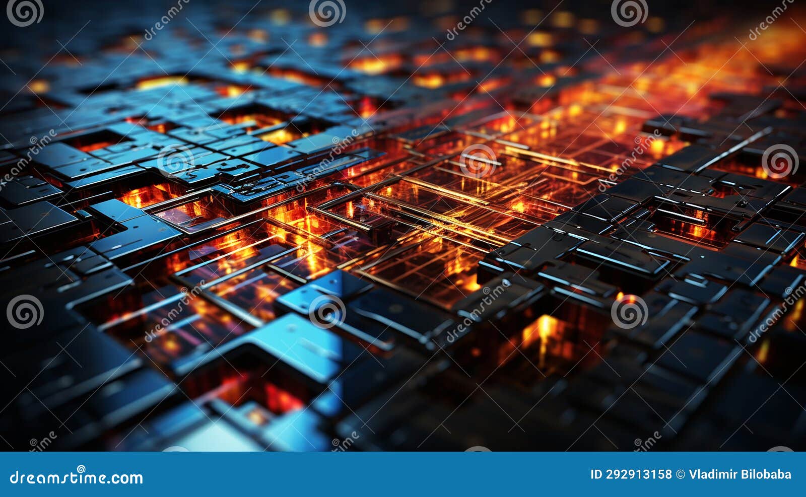 Abstract Illustration of Digital Pixel Generation Stock Illustration ...