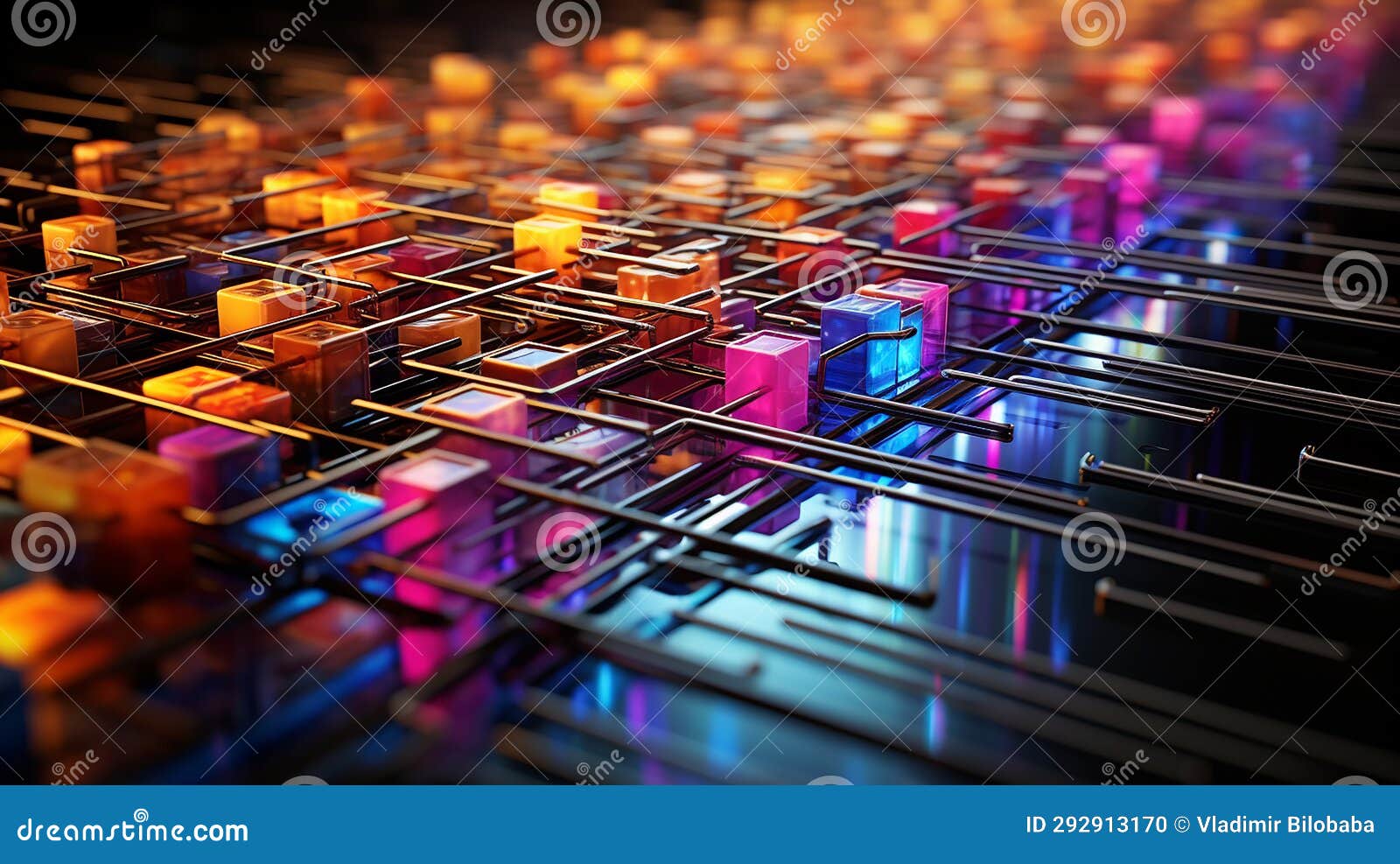 Abstract Illustration of Digital Pixel Generation Stock Illustration ...