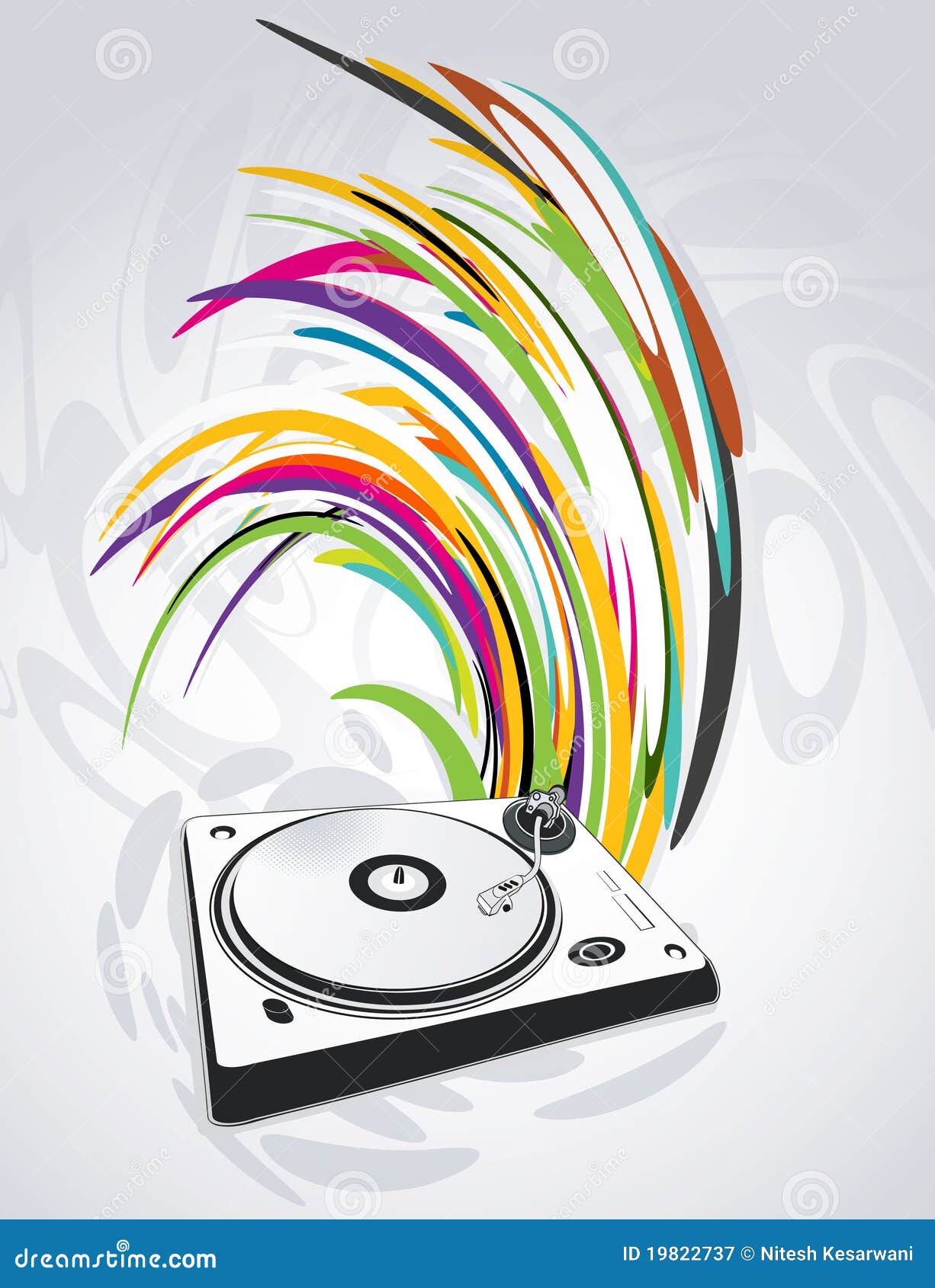 Abstract Illustration of a Dj-mixer, Vector Stock Vector - Illustration ...
