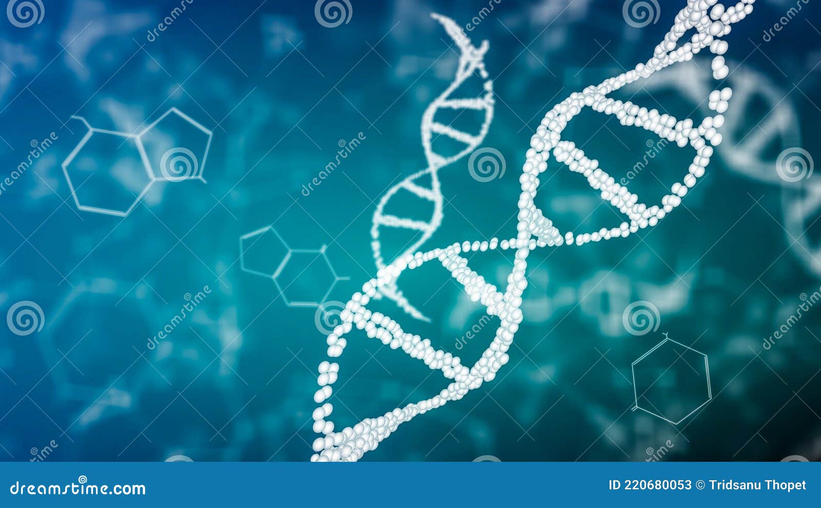 Abstract Illustration DNA with Space Stock Image - Image of graphic ...