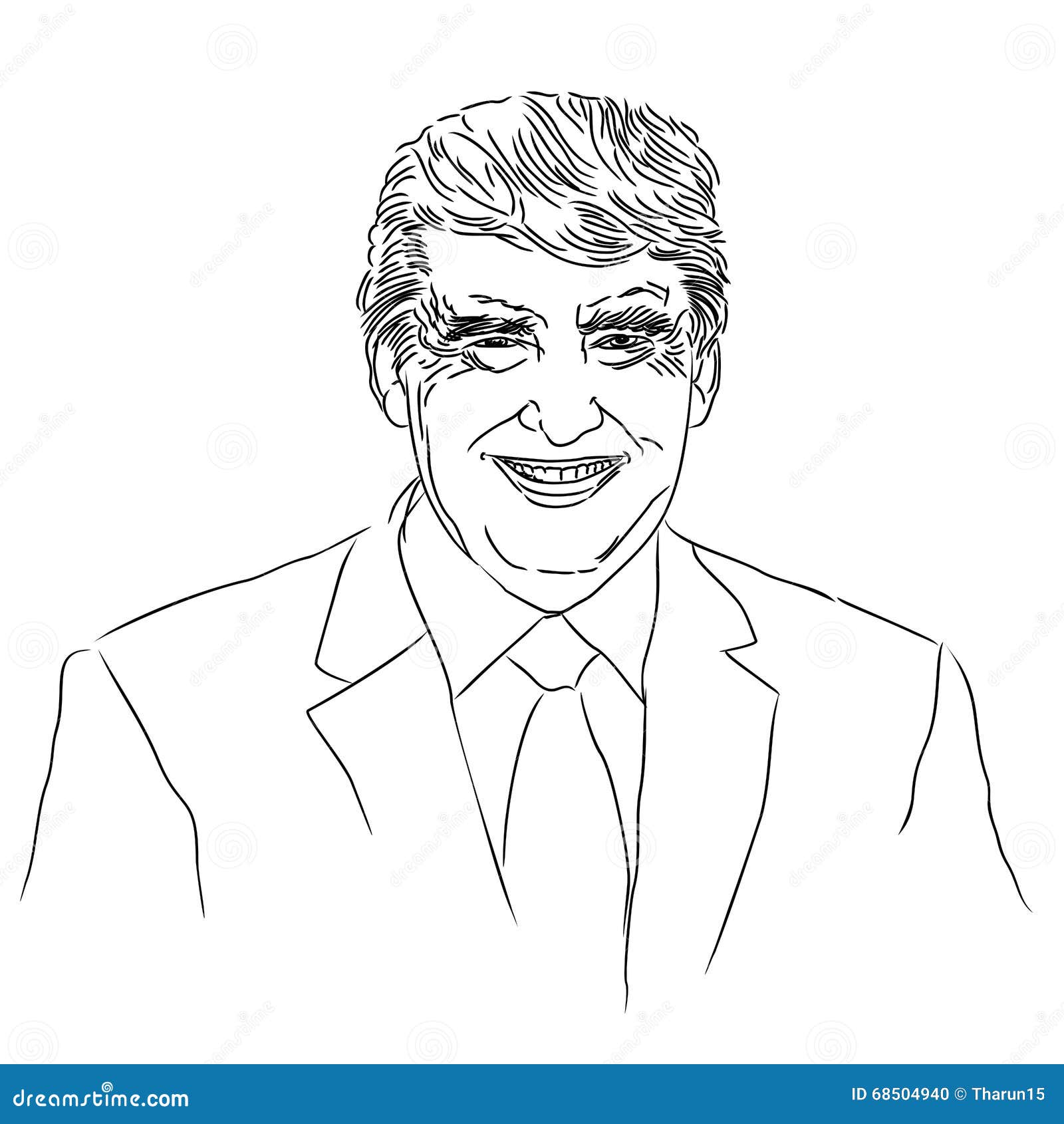 An Abstract Illustration of Donald Trump Editorial Image - Illustration ...