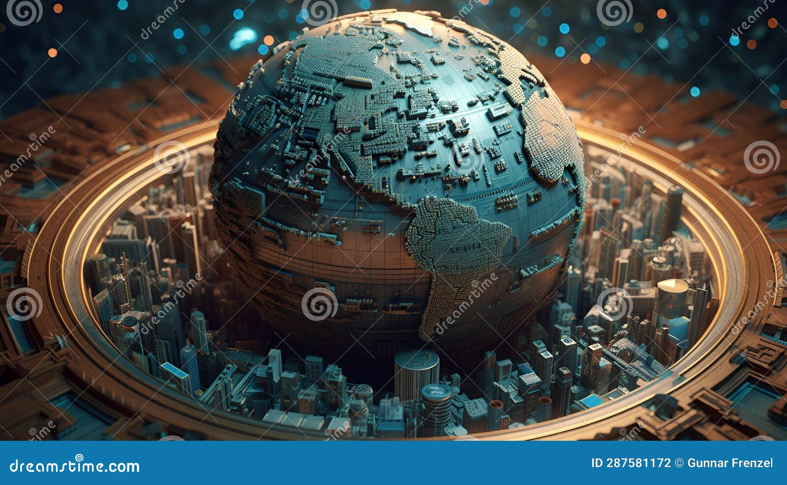 Interconnected World, Earth Globe Stock Photo - Image of abstract ...