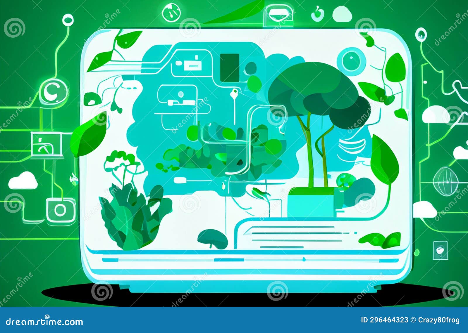 Abstract Illustration of Eco Friendly Technology, Sustainable Energy ...