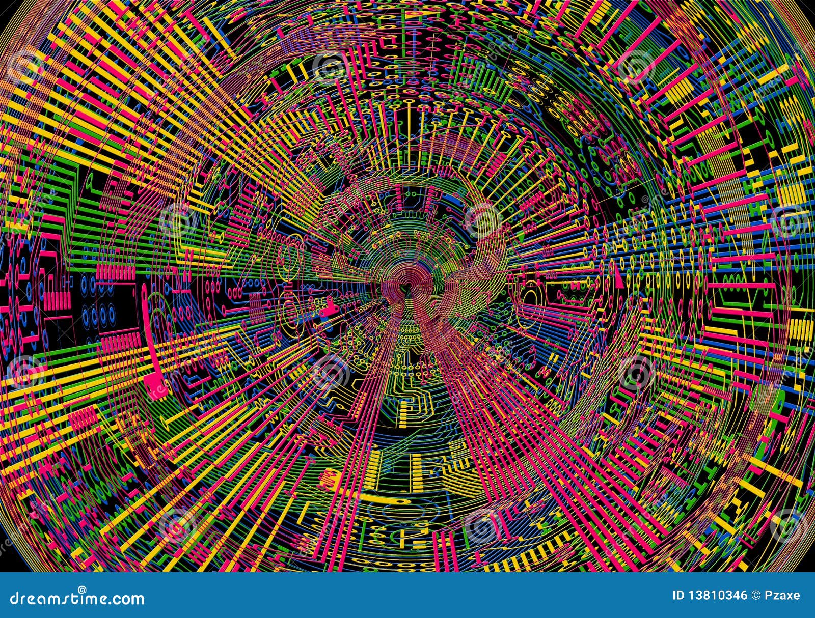 Abstract Illustration - Electronic Components Stock Illustration ...