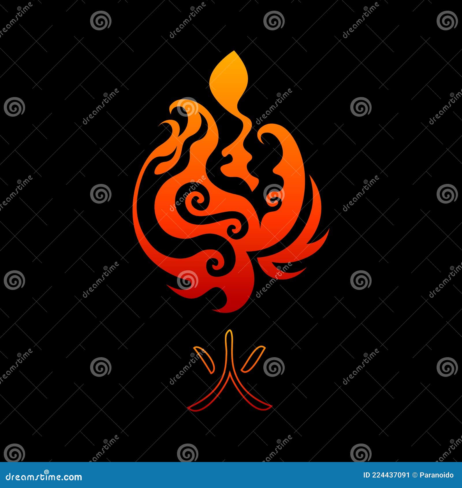 Fire Chinese Calligraphy Five Elements Royalty-Free Stock Image ...