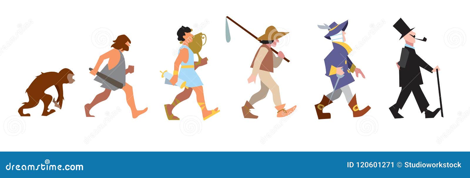 Abstract Illustration of Evolution Stock Illustration - Illustration of ...