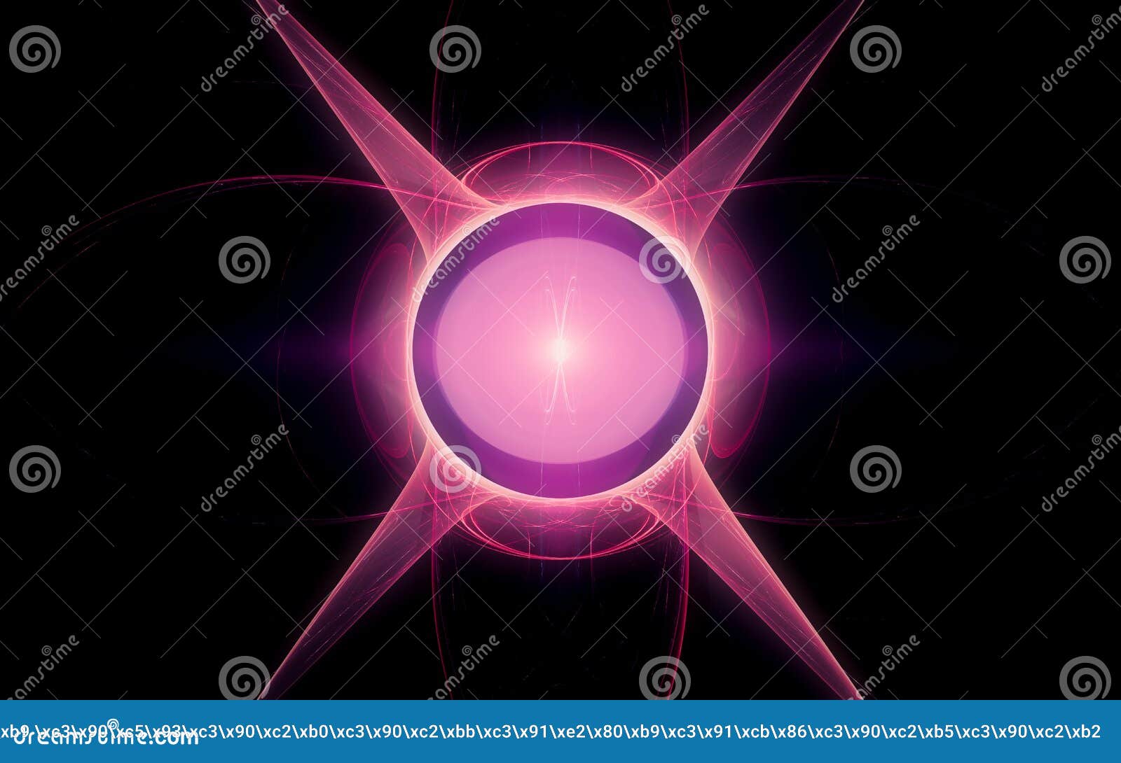 Abstract Illustration of a Fantastic Star with Many Rays on a Black ...