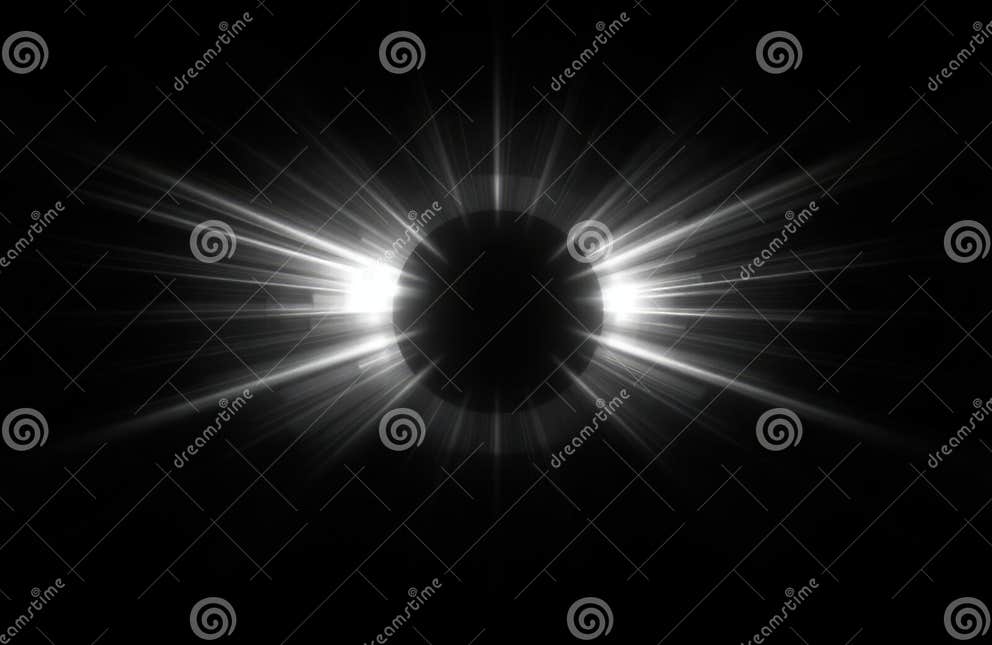 Abstract Illustration Features Bright Light Rays Radiating from Central ...