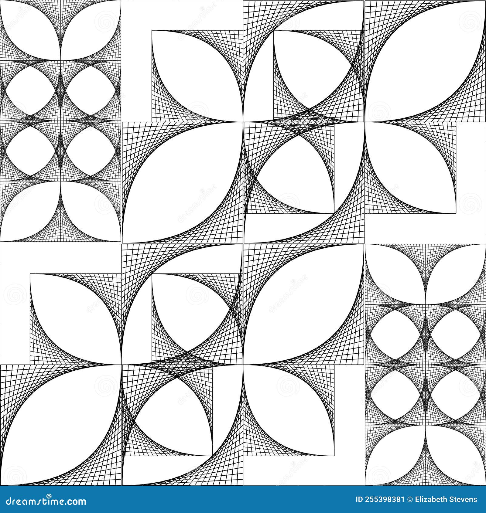 Stark Parabolas in a Graceful Array Stock Illustration - Illustration ...