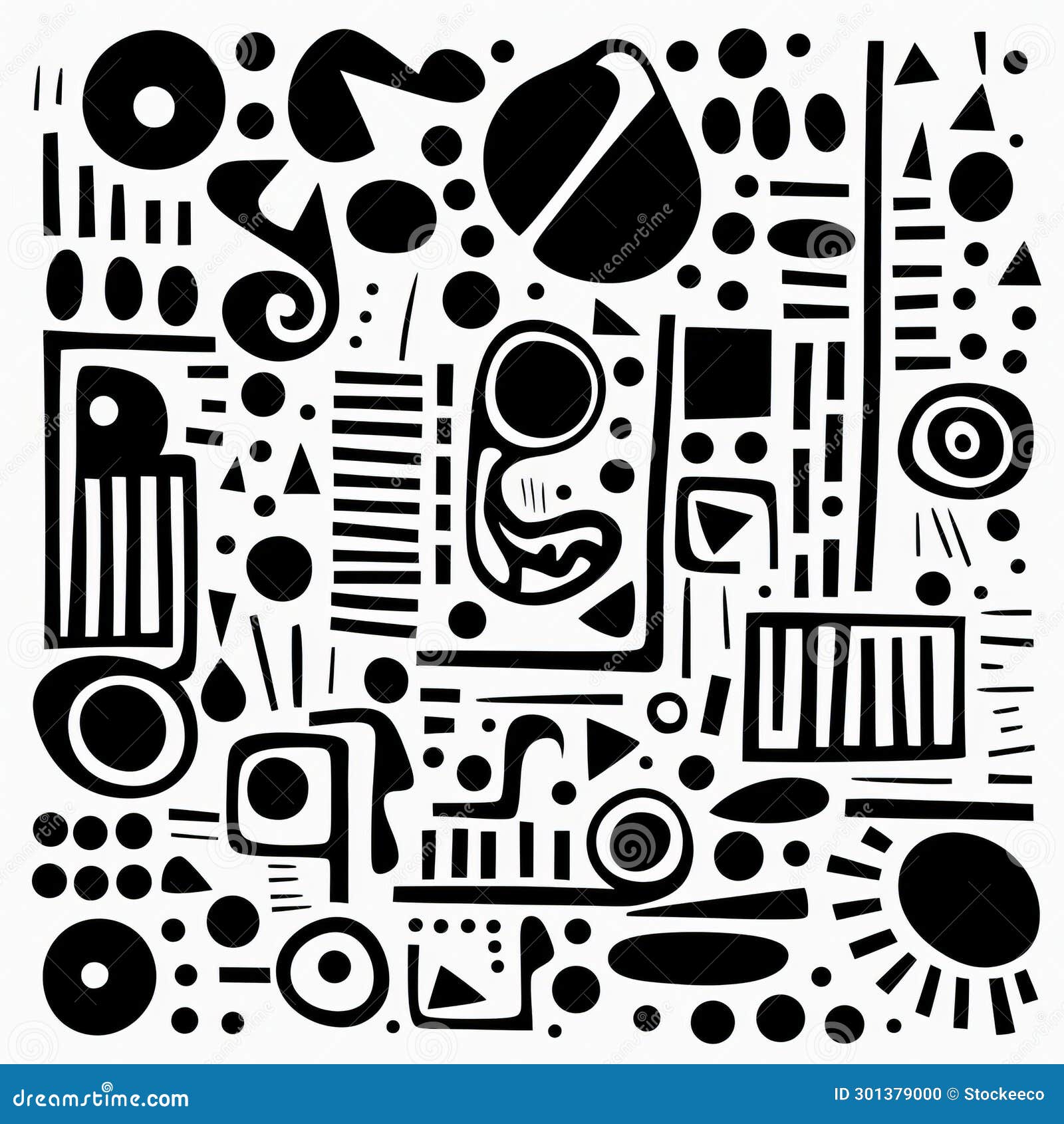 Dynamic Mark Making: a Puzzle of Isolated Figures in Black and White ...