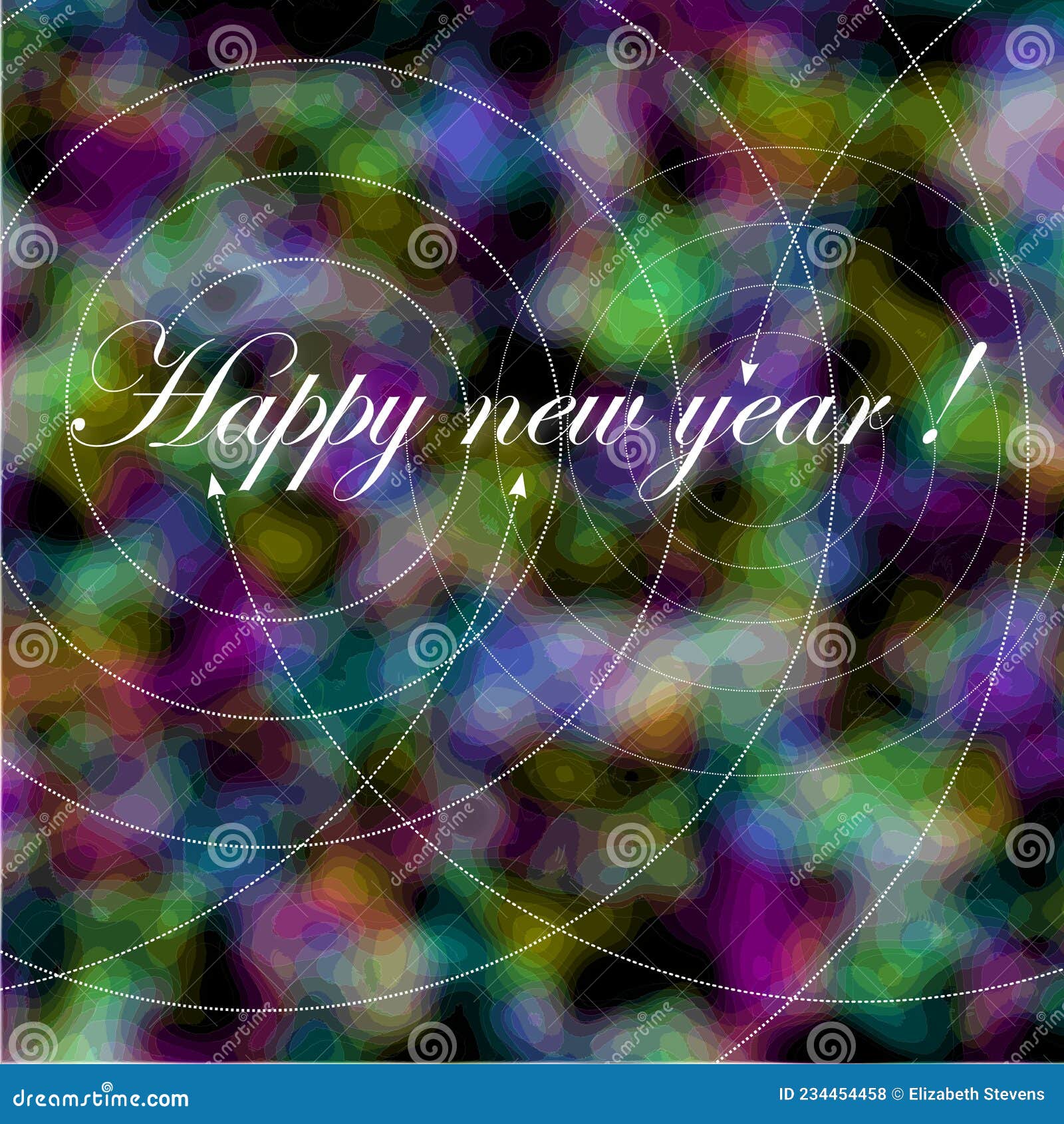 Wishes for a Psychedelic New Year Stock Illustration - Illustration of ...