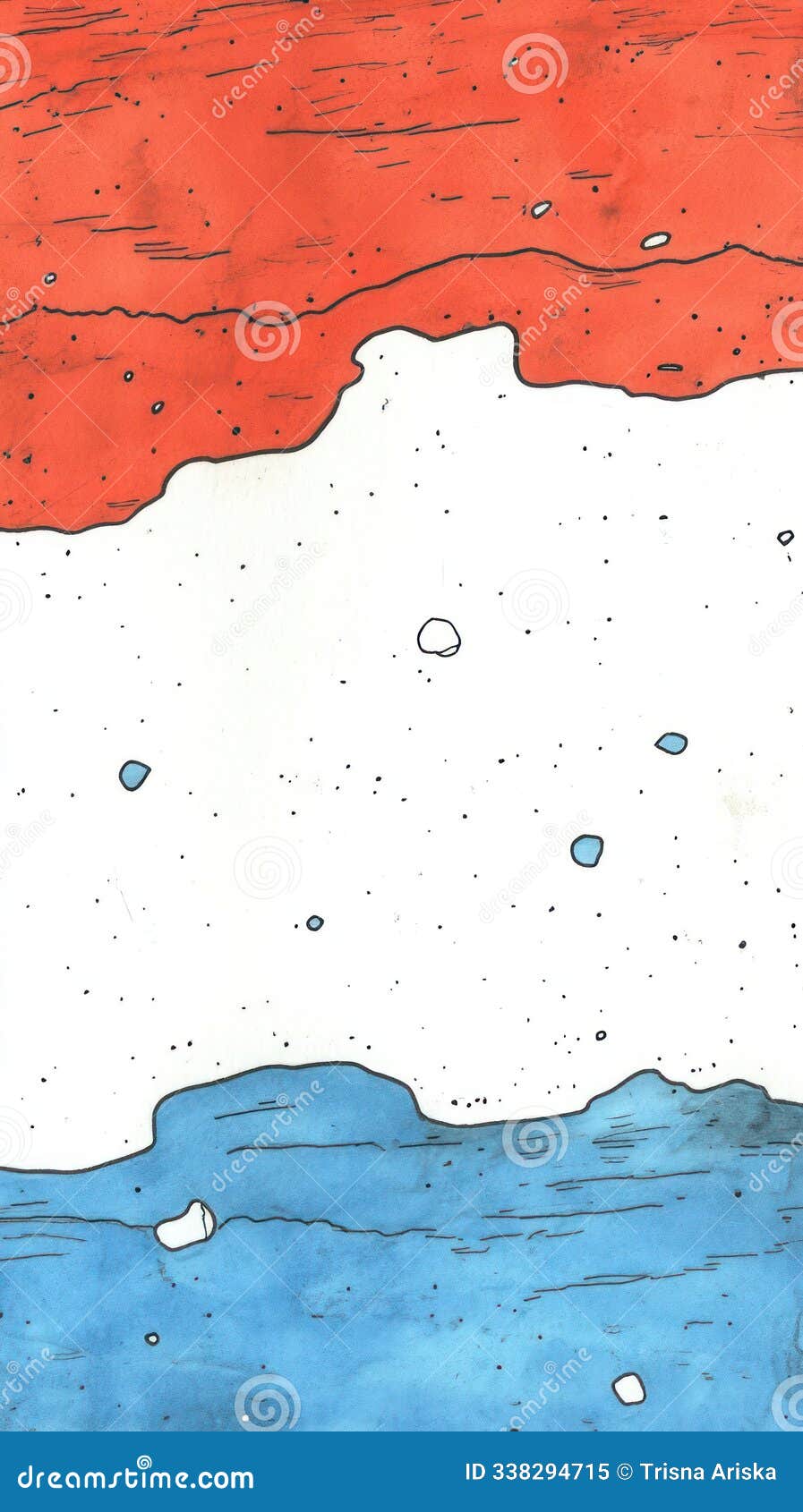 Abstract Illustration Featuring Red, White, and Blue Colors with ...