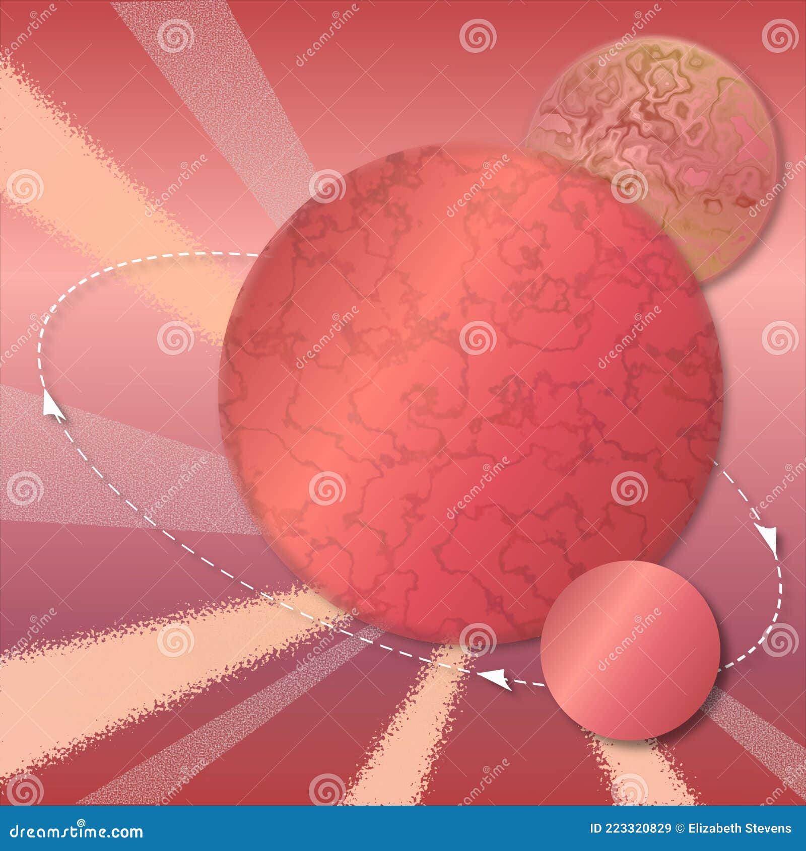 The pink planets stock illustration. Illustration of alternate - 223320829