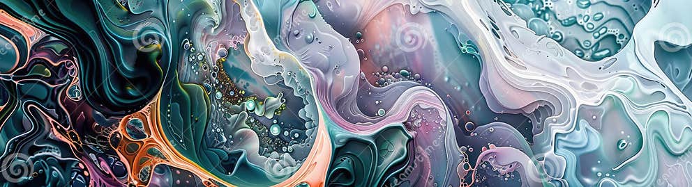 Abstract Illustration of Fluid and Dynamic Forms, Expressing the ...