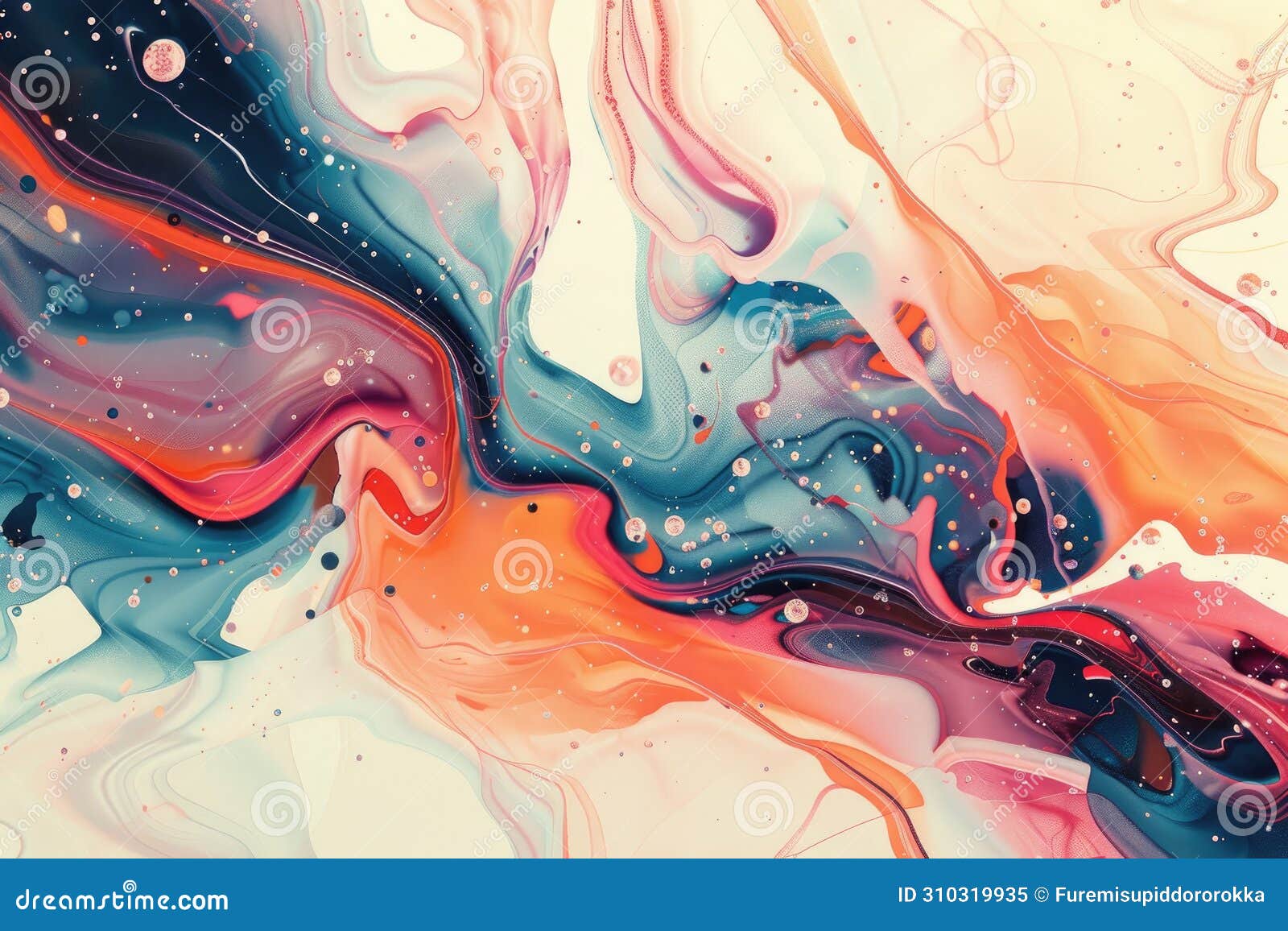 Abstract Illustration of Fluid and Dynamic Forms, Expressing the ...