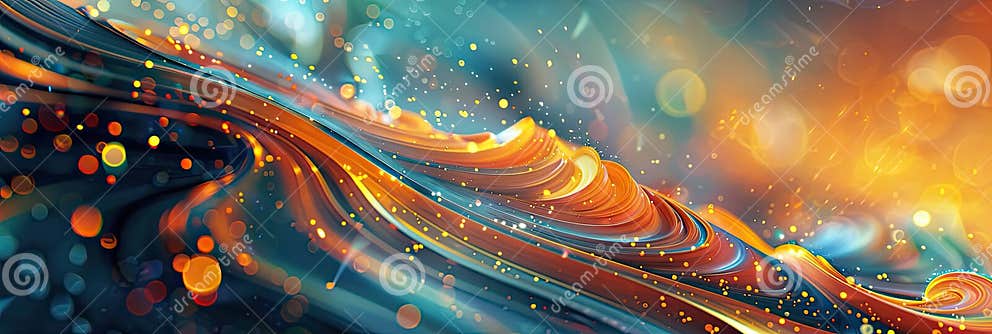 Abstract Illustration of Fluid and Dynamic Forms, Expressing the ...