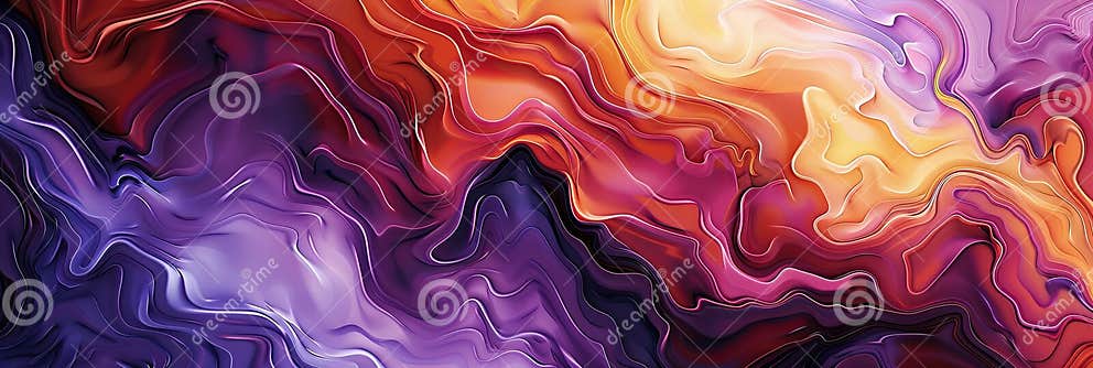 Abstract Illustration of Fluid and Dynamic Forms, Expressing the ...