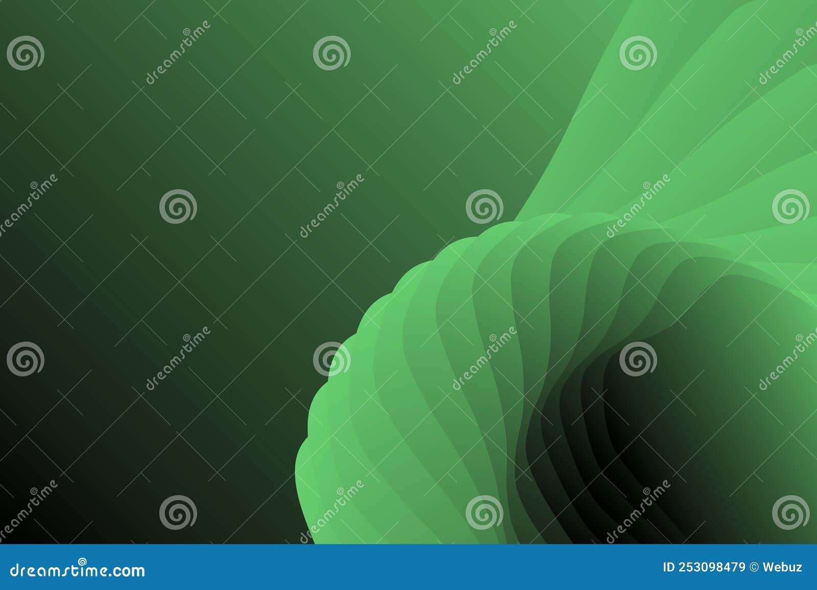 Abstract Illustration in the Form of Gradient Dark Green Lines ...