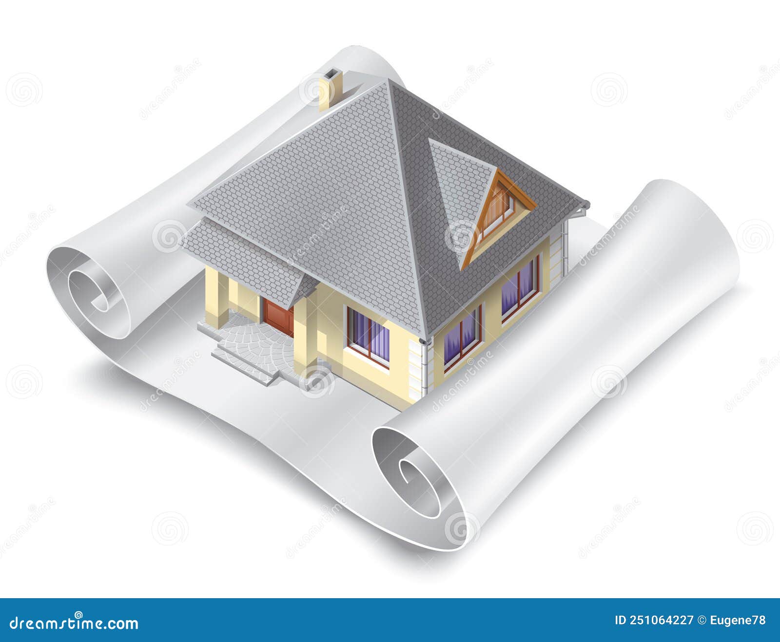 Abstract Illustration of the Future Building in the Drawing Stock ...