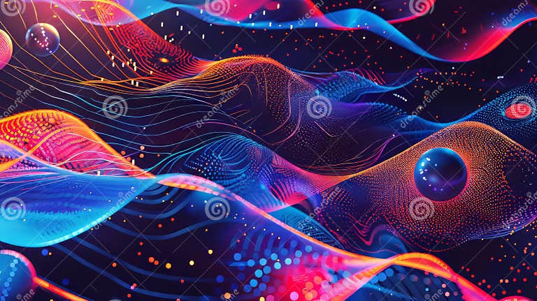 Abstract Illustration of Futuristic Design Patterns Stock Illustration ...