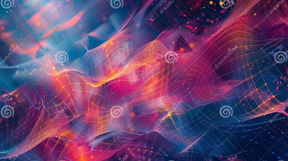 Abstract Illustration of Futuristic Design Patterns Stock Illustration ...