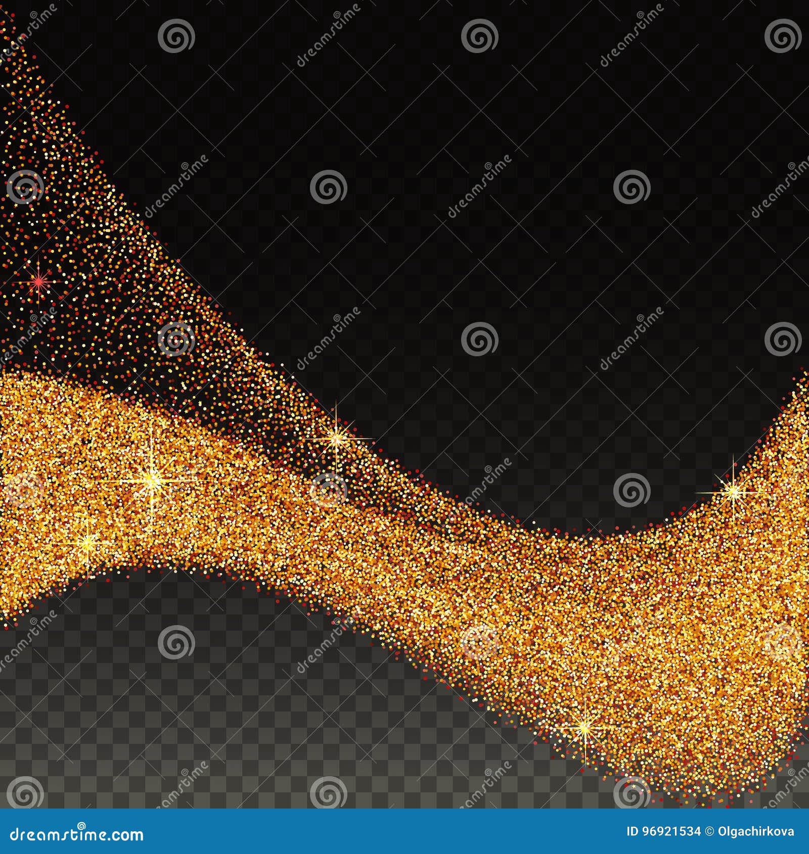 Glitter Stream Of Sparkles. Stars Dust Wave Abstract Background ...