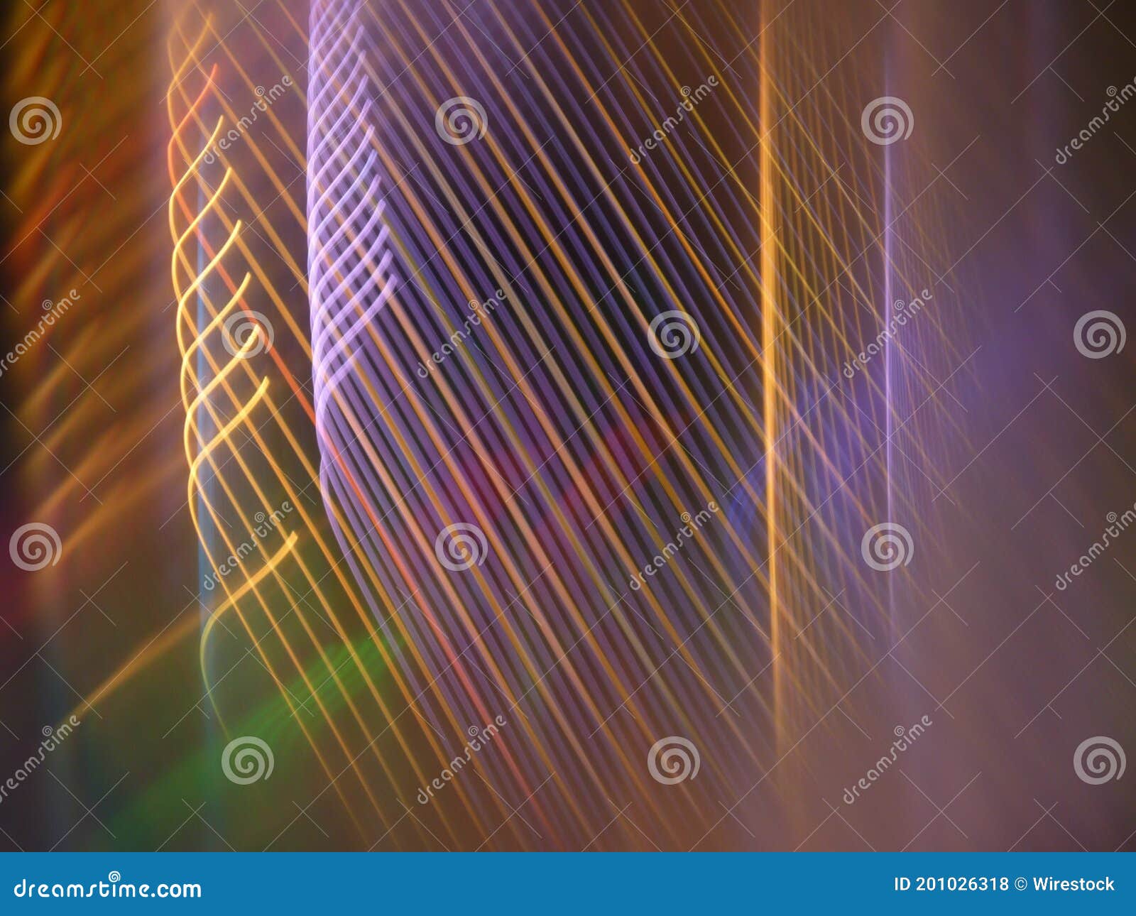 Abstract Illustration with Gradual Rhythmic Light Trails and Bright ...