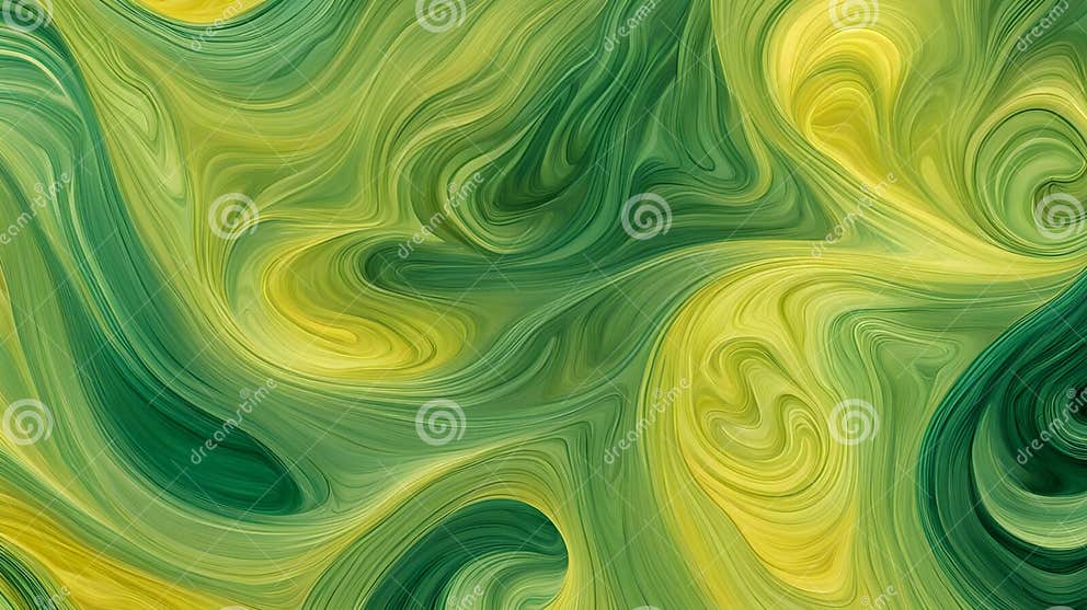 An Abstract Image of a Swirly Green Gradient Pattern Stock Illustration ...