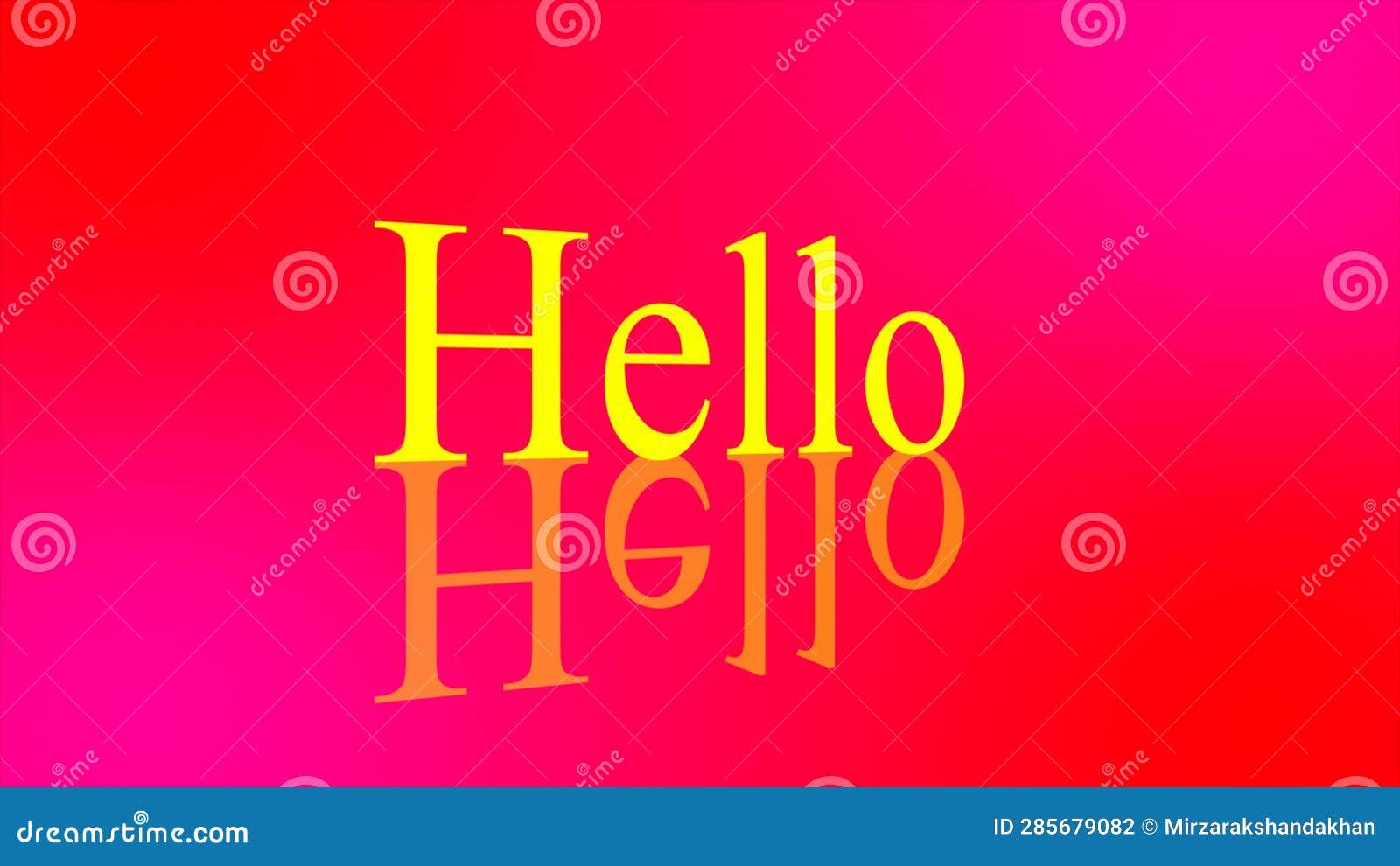 Great Illustration Hello Text for Social Media Backgrounds. Abstract ...