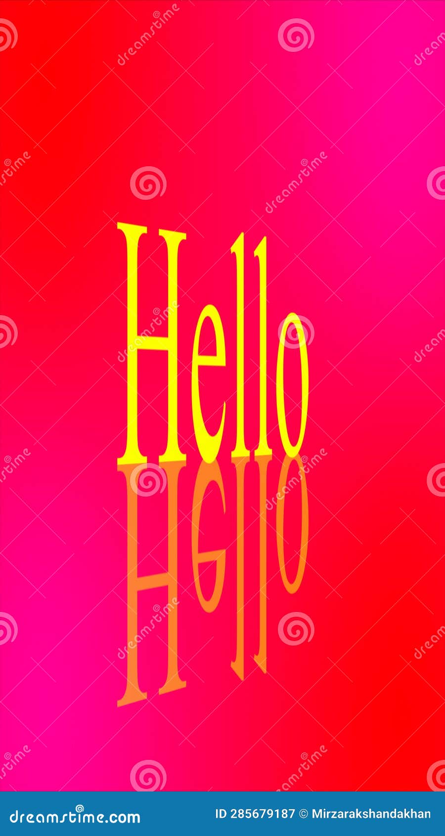 Abstract Illustration of the Hello Text on Multicolored Gradient ...