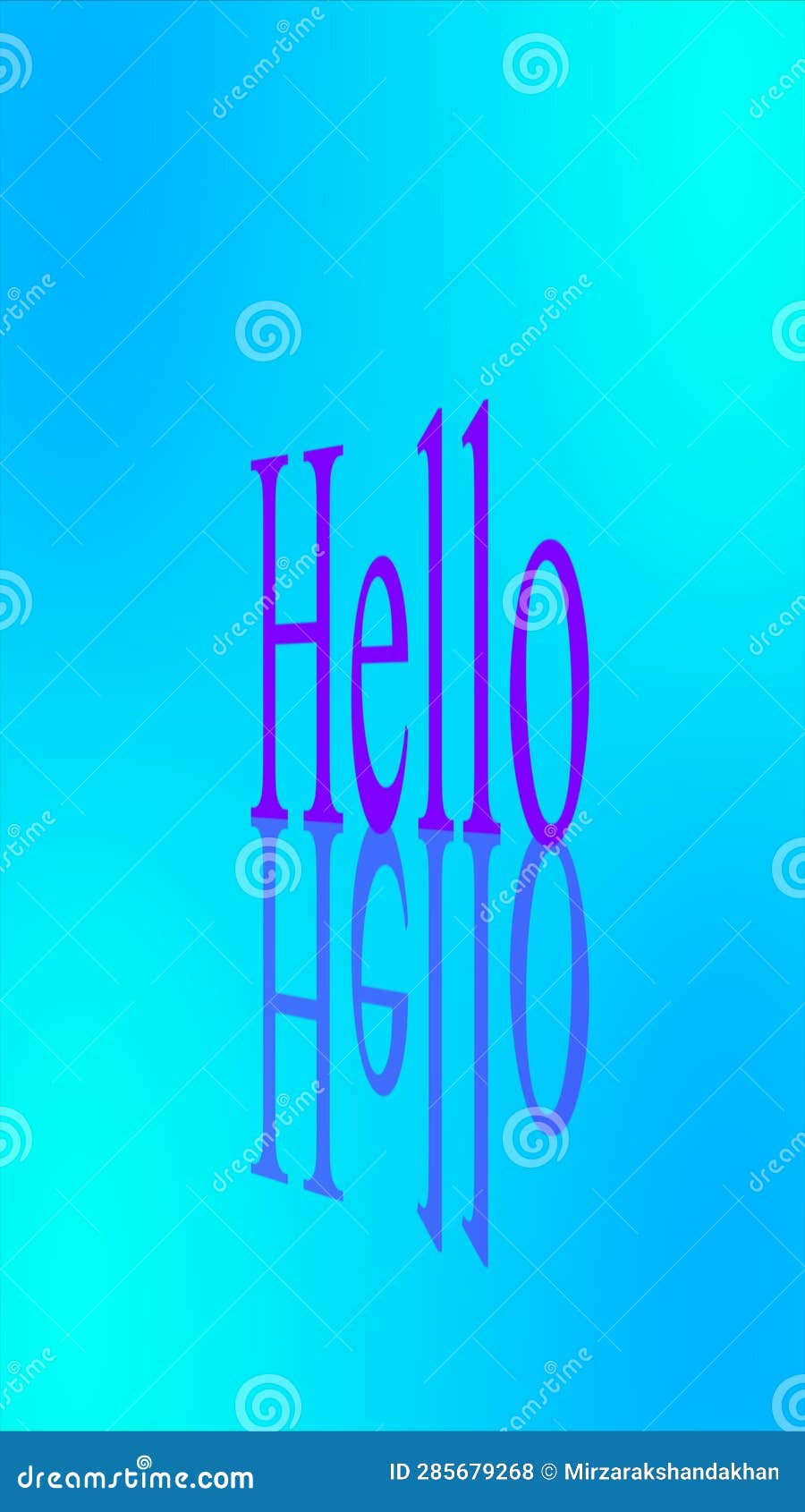 Abstract Illustration of the Hello Text on Multicolored Gradient ...