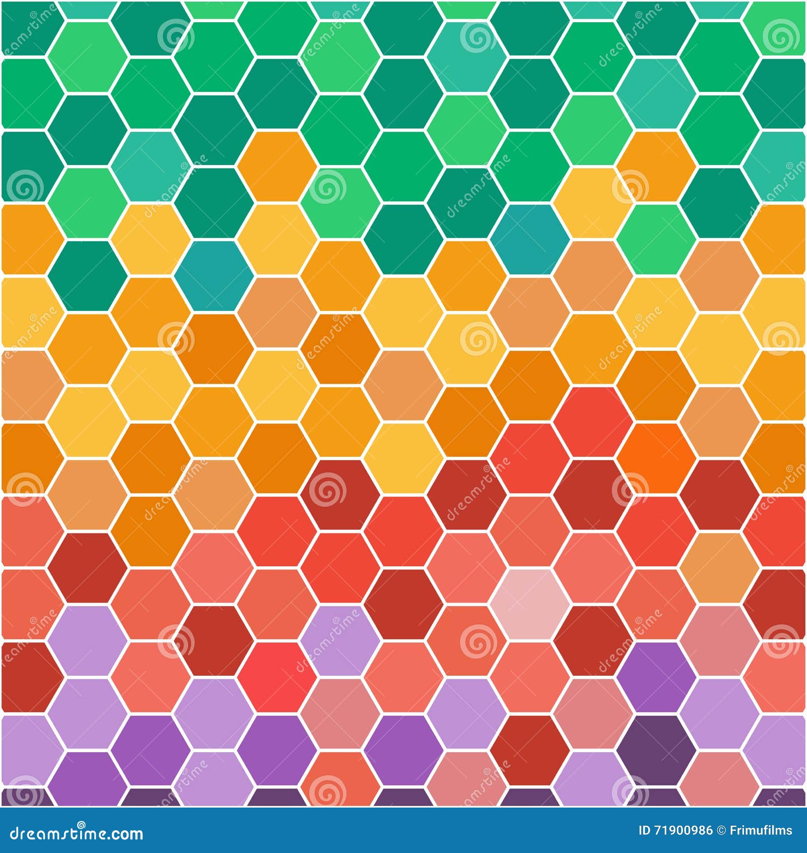 Abstract Illustration with Hexagonal Colored Honey Cells Stock Vector ...