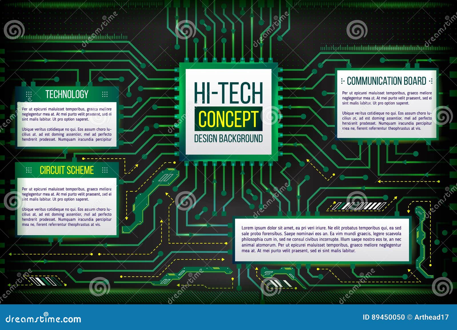 Abstract Illustration of Hi-tech Computer Technology Stock Vector ...