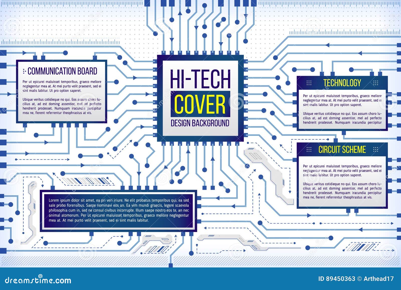 Abstract Illustration of Hi-tech Computer Technology Stock Vector ...