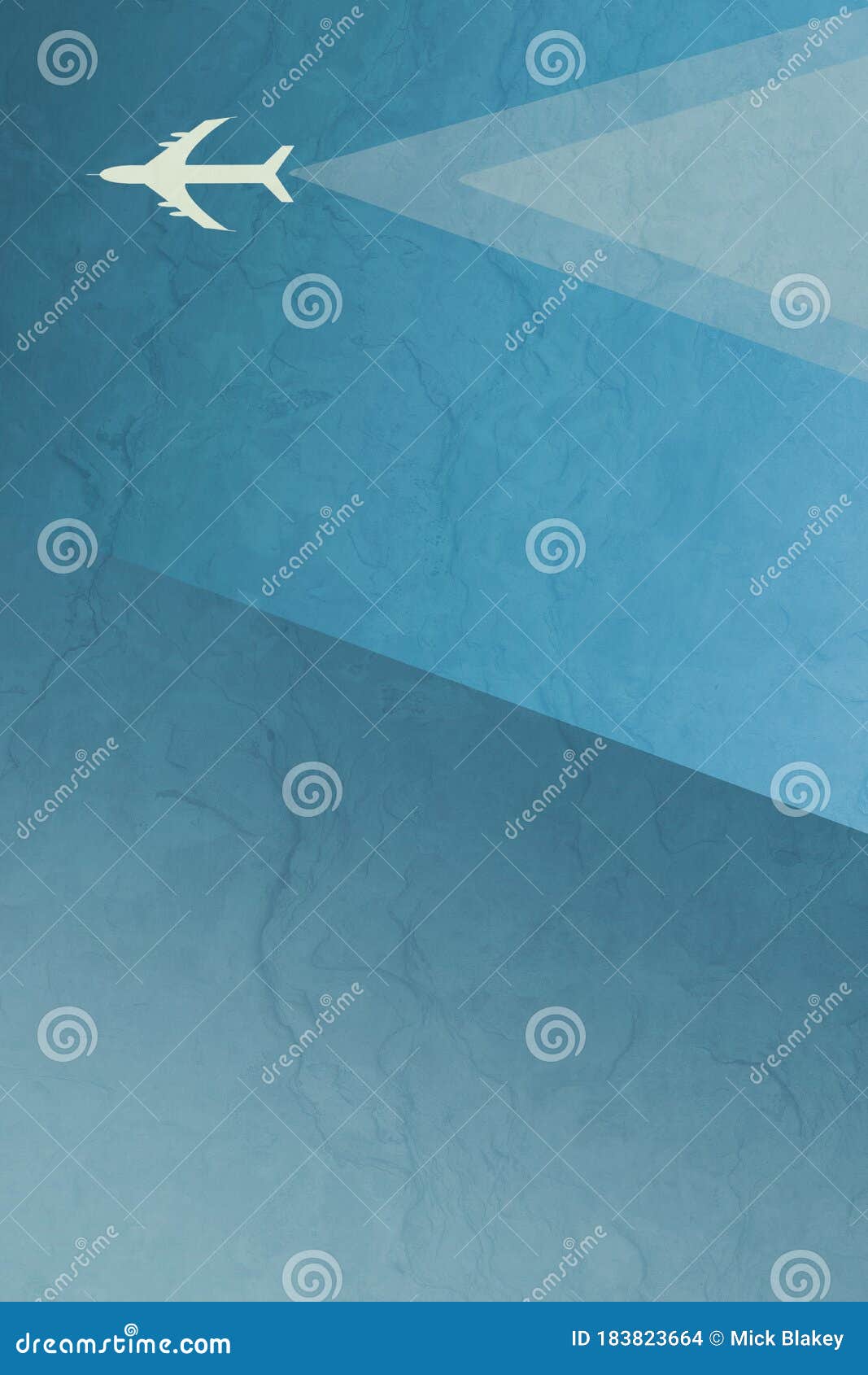 Abstract Illustration of High Flying Jet Airliner Stock Illustration ...