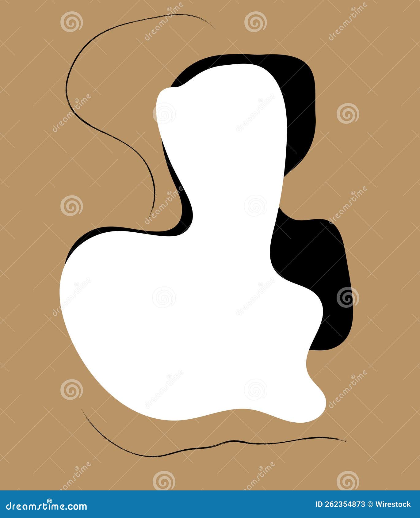 Abstract Illustration of Human Figures with a Collage of Geometric ...