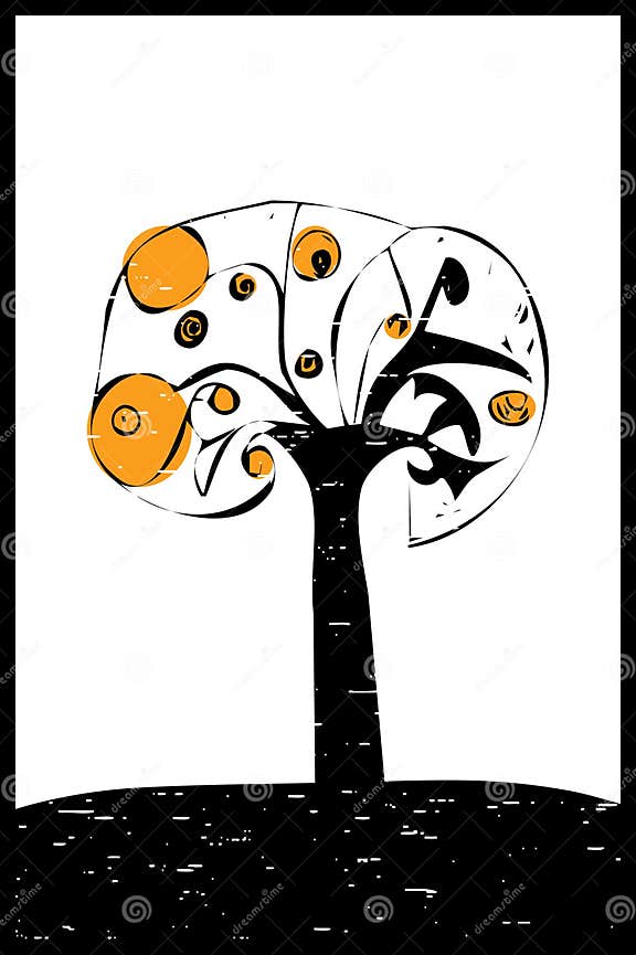 Abstract Illustration Inspired by the Work of Picasso . Tree Stock ...