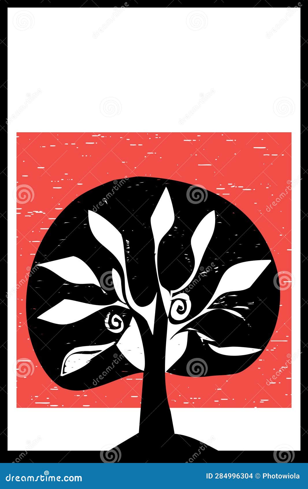 Abstract Illustration Inspired by the Work of Picasso . Tree Stock ...