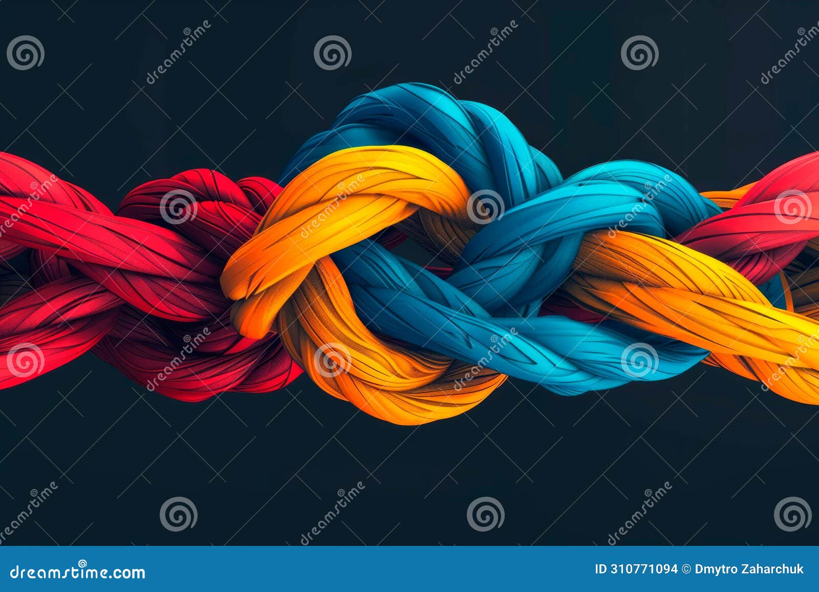 Diverse Strengths Connect In Teamwork, Symbolized By A Team Rope. Ai ...