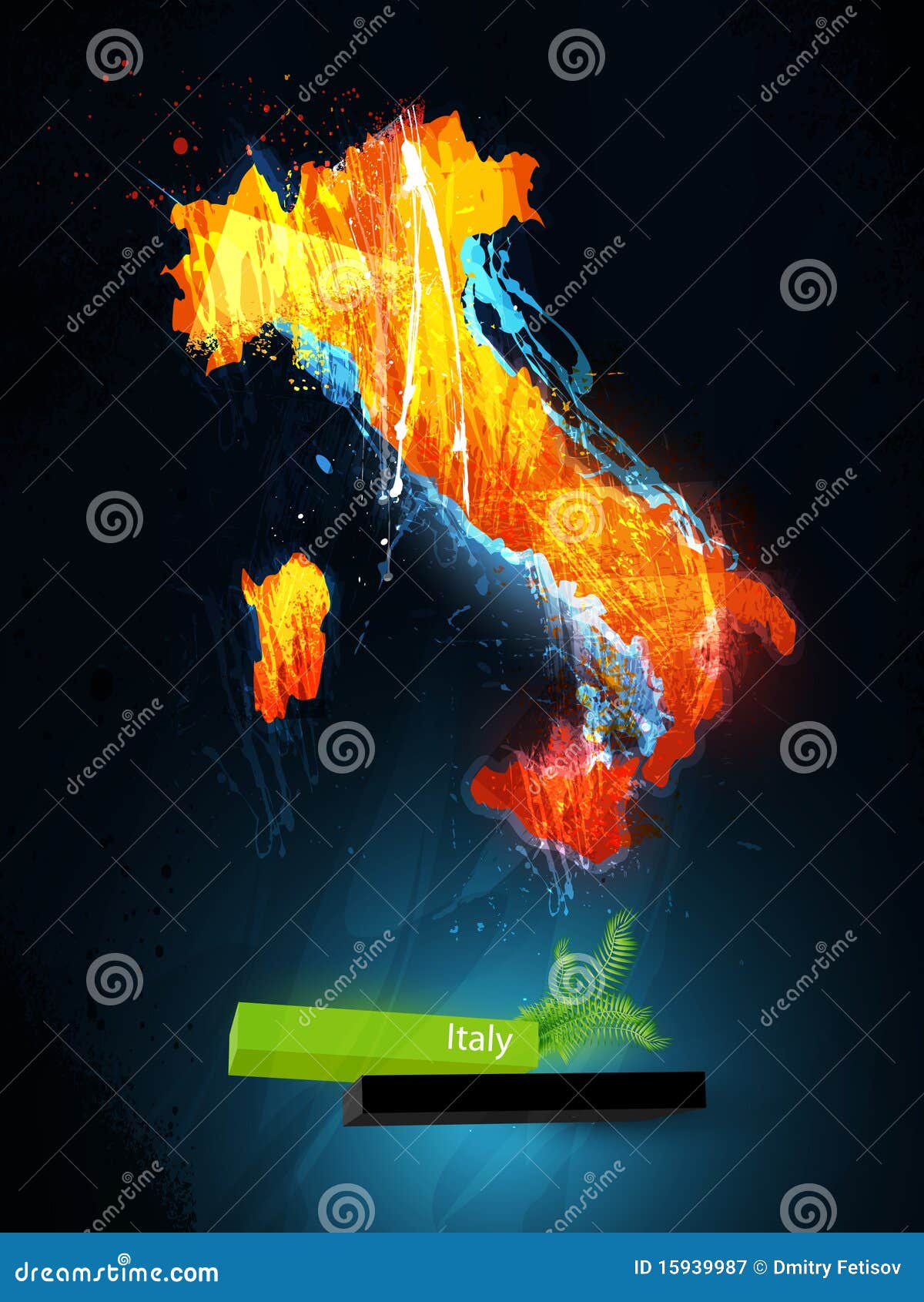 Abstract Illustration Italy Stock Vector - Illustration of cartography ...