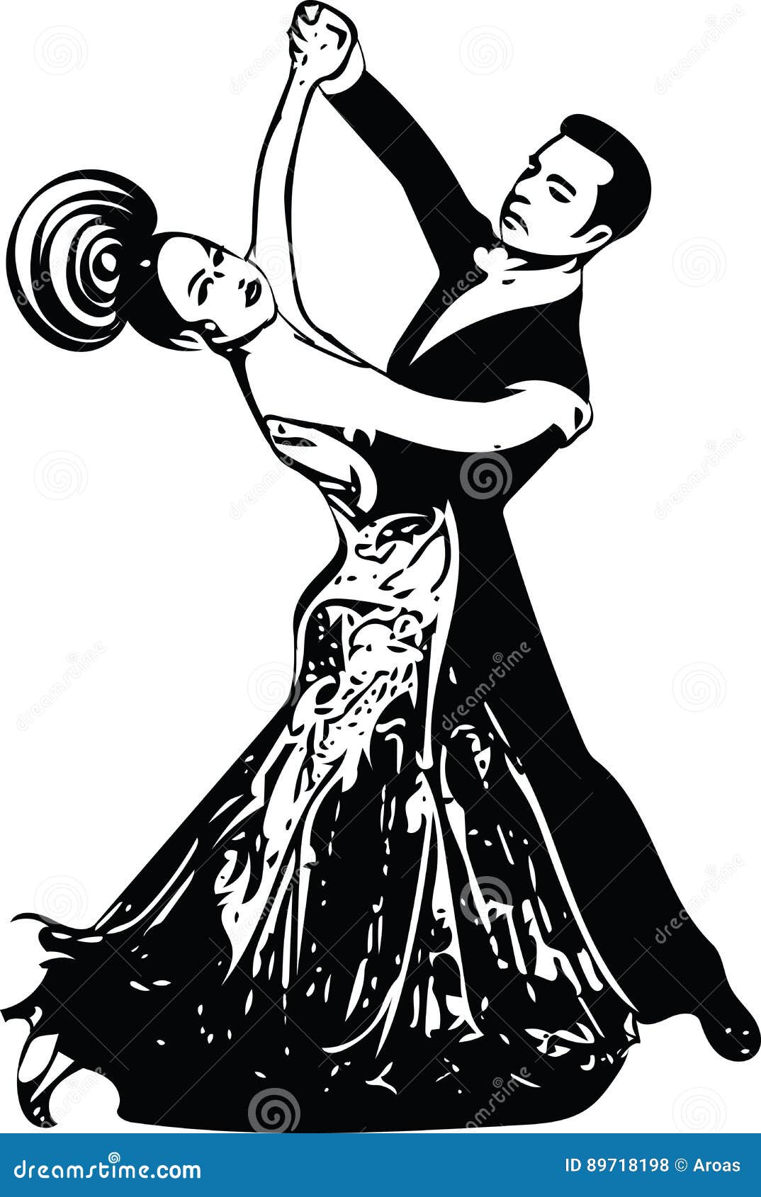 Abstract Illustration of Latino Dancing Couple Stock Vector ...