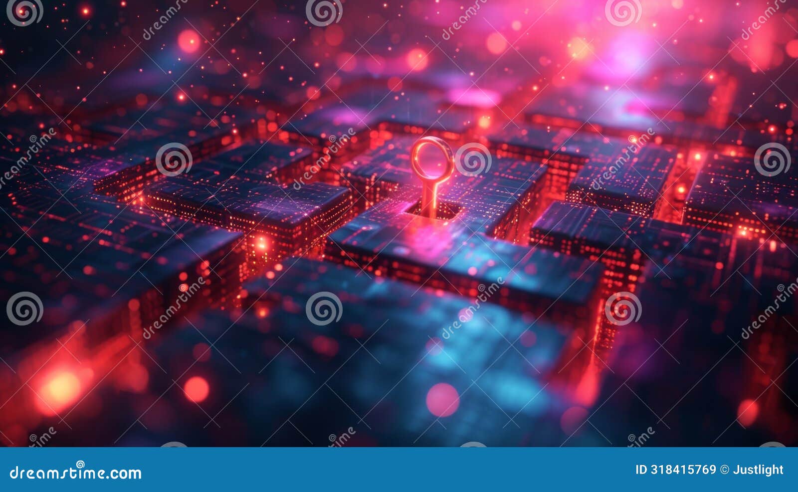 An Abstract Illustration of a Maze with Different Paths Representing ...