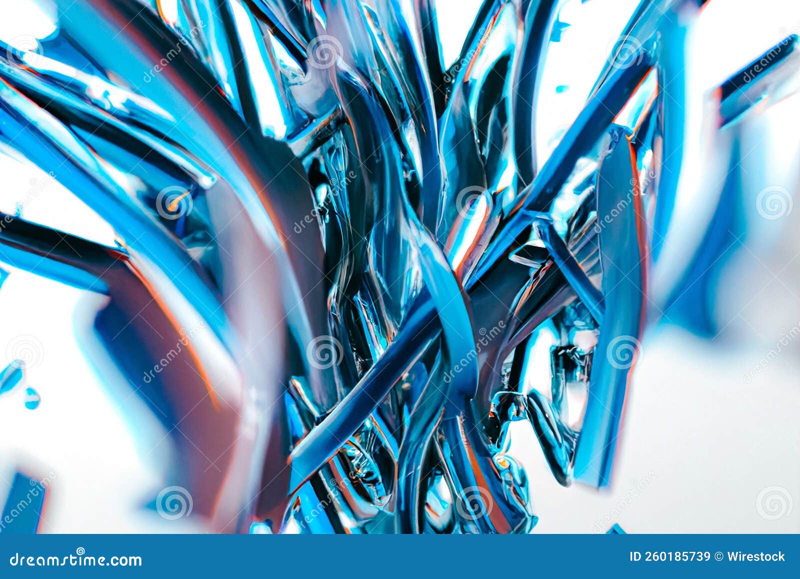 Abstract Illustration of Messy Blue Strings for a Background or ...