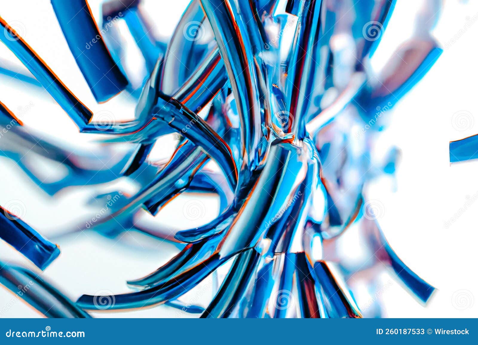 Abstract Illustration of Messy Blue Strings for a Background or ...